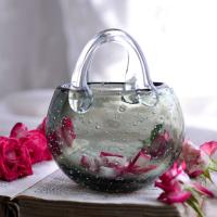 China Transparent Custom Hemispherical Glass Flowerpot for sale
