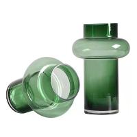 China Green Transparent Decorative Crystal Flower Pots for sale