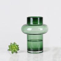 China Green Transparent Decorative Crystal Flower Pots for sale