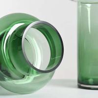 China Green Transparent Decorative Crystal Flower Pots for sale