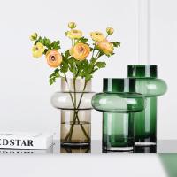 China Green Transparent Decorative Crystal Flower Pots for sale