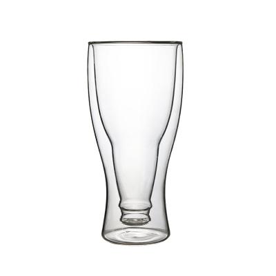 China 300ml Modeling Double Beer Borosilicate Glass Cup for sale