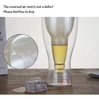 China 300ml Modeling Double Beer Borosilicate Glass Cup for sale