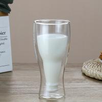 China 300ml Modeling Double Beer Borosilicate Glass Cup for sale