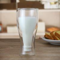 China 300ml Modeling Double Beer Borosilicate Glass Cup for sale