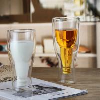 China 300ml Modeling Double Beer Borosilicate Glass Cup for sale