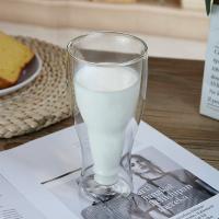 China 300ml Modeling Double Beer Borosilicate Glass Cup for sale