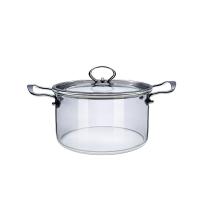 China Custom Made Transparent High Borosilicate Glass Soup Pot for sale