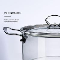 China Custom Made Transparent High Borosilicate Glass Soup Pot for sale