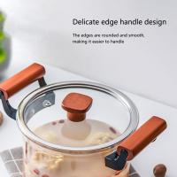 China Double Ears 3L Clear High Borosilicate Glass Soup Pot for sale