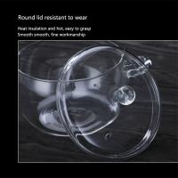 China Soup Round Double Ears 1800ml Borosilicate Glass Pot for sale