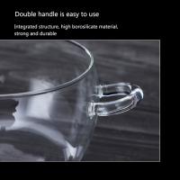 China Soup Round Double Ears 1800ml Borosilicate Glass Pot for sale