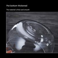 China Soup Round Double Ears 1800ml Borosilicate Glass Pot for sale