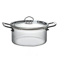 China Kitchenware 5L Borosilicate Transparent Glass Soup Pot for sale