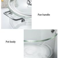 China Kitchenware 5L Borosilicate Transparent Glass Soup Pot for sale