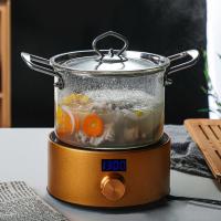 China Kitchenware 5L Borosilicate Transparent Glass Soup Pot for sale