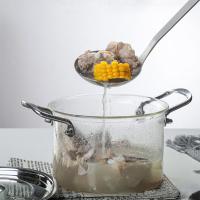 China Kitchenware 5L Borosilicate Transparent Glass Soup Pot for sale