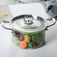 China Kitchenware 5L Borosilicate Transparent Glass Soup Pot for sale