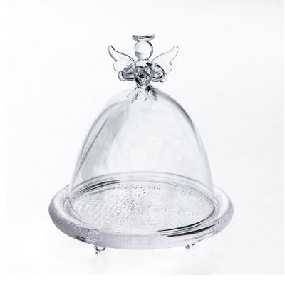 China SGS Wedding Angelic Transparent Candle Glass Cover for sale