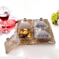 China Supermarket Dessert Chocolate Candy Glass Split Trays for sale