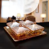 China Supermarket Dessert Chocolate Candy Glass Split Trays for sale