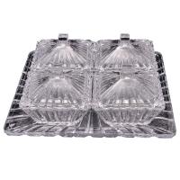 China Supermarket Dessert Chocolate Candy Glass Split Trays for sale