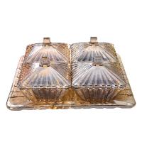 China Supermarket Dessert Chocolate Candy Glass Split Trays for sale