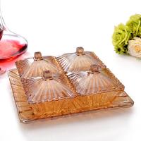China Supermarket Dessert Chocolate Candy Glass Split Trays for sale