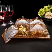 China Supermarket Dessert Chocolate Candy Glass Split Trays for sale
