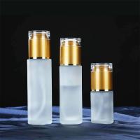 China Spray Cap Frosted 120ml 50g Cosmetic Glass Bottles for sale