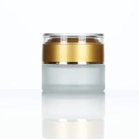 China Spray Cap Frosted 120ml 50g Cosmetic Glass Bottles for sale