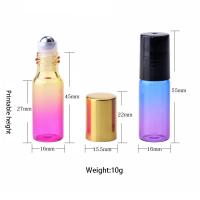 China Colorful Cosmetic Packaging 10ml 15ml Glass Ball Bottles for sale