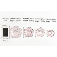 China Creative Pink Cherry Blossom Glass Fruit Salad Plate for sale
