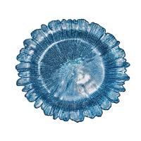 China Colorful 33cm Diameter Sunflower Shaped Glass Fruit Bowl for sale