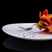 China Restaurant Ingot Shaped Wind White Glass Ceramic Plate for sale