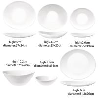 China Restaurant Ingot Shaped Wind White Glass Ceramic Plate for sale