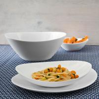 China Restaurant Ingot Shaped Wind White Glass Ceramic Plate for sale