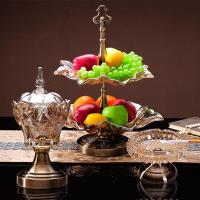 China Luxury Decorative Handmade Bronze Glass Fruit Bowl for sale