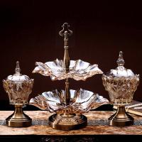 China Luxury Decorative Handmade Bronze Glass Fruit Bowl for sale