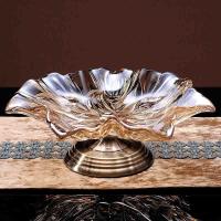 China Luxury Decorative Handmade Bronze Glass Fruit Bowl for sale