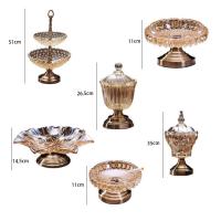 China Luxury Decorative Handmade Bronze Glass Fruit Bowl for sale