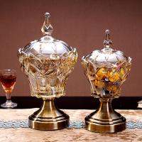 China Luxury Decorative Handmade Bronze Glass Fruit Bowl for sale