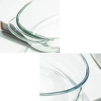 China Microwave Oven Heated Transparent Glass Baking Tray for sale