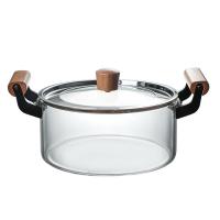 China Customized Logo Simple 5L Borosilicate Glass Soup Pot for sale