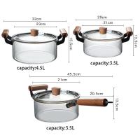 China Customized Logo Simple 5L Borosilicate Glass Soup Pot for sale