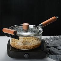 China Customized Logo Simple 5L Borosilicate Glass Soup Pot for sale