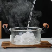 China Customized Logo Simple 5L Borosilicate Glass Soup Pot for sale