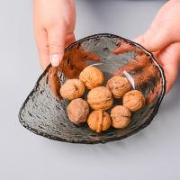 China 4mm Thick Customized Logo Drip Shaped Glass Salad Bowl for sale