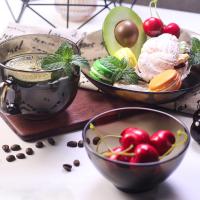 China Simple 4mm Thick Grey Transparent Glass Saucer Set for sale