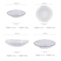 China FDA Thick 4mm Irregular Shaped Glass Tableware Set for sale